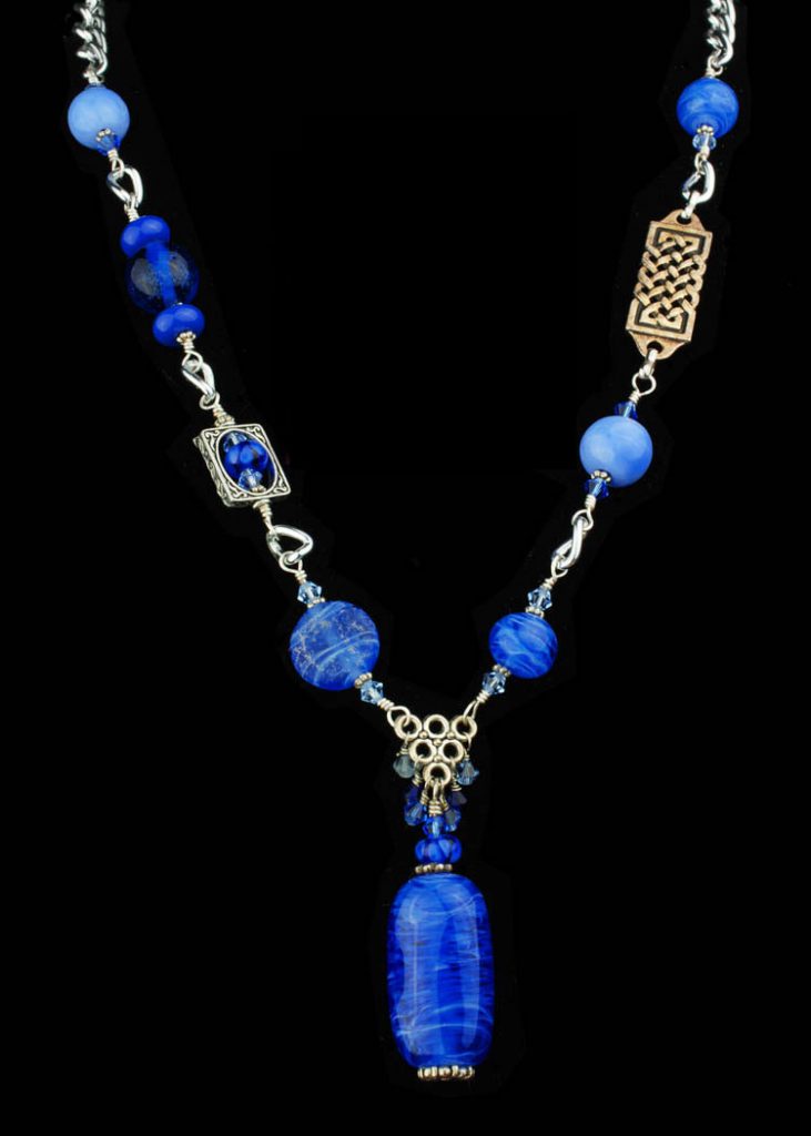 Blue Ocean Waves Necklace – Bead-Love-It